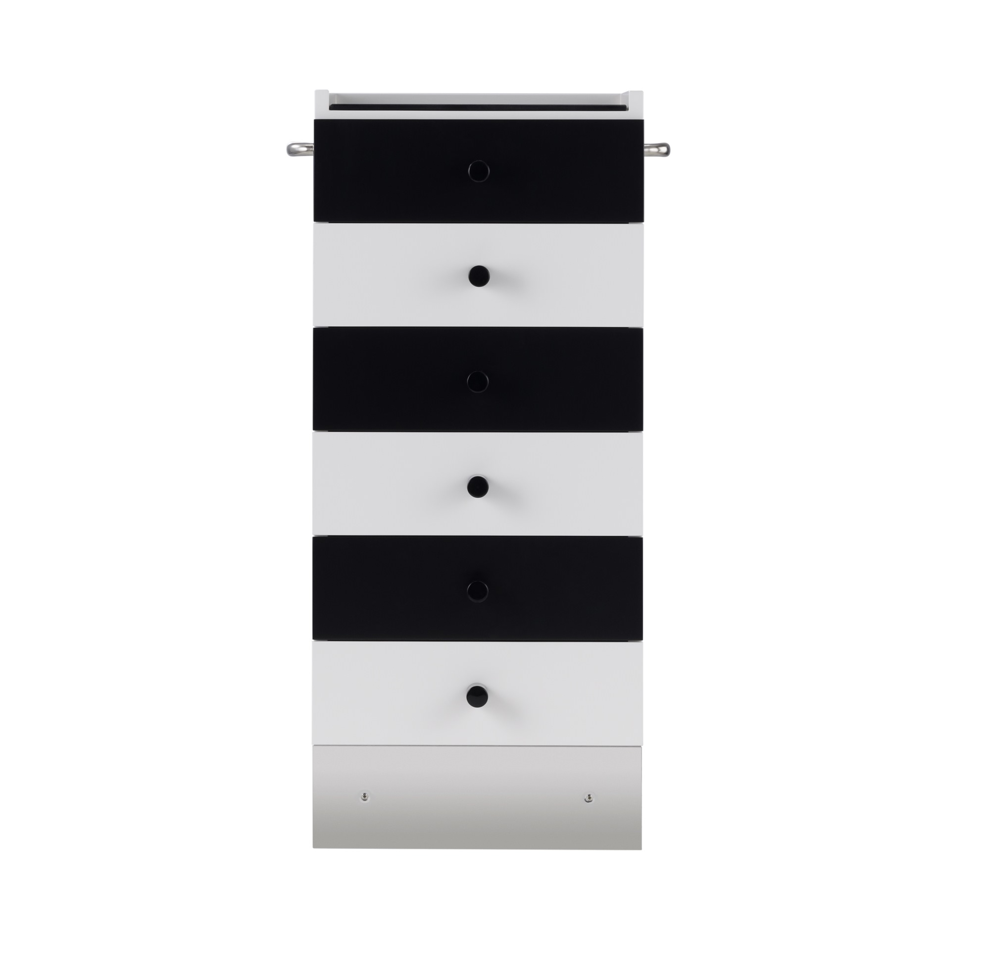 S41 commode avec des rouleaus Tecta | Weiß lackiert | 3x Schwarz / 3x Weiß | TECTA S41 WEISS ...